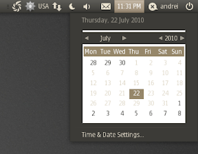Ubuntu Netbook Edition 10.10 Indicator Datetime Gets A Calendar Widget ~ Web Upd8: Ubuntu ...